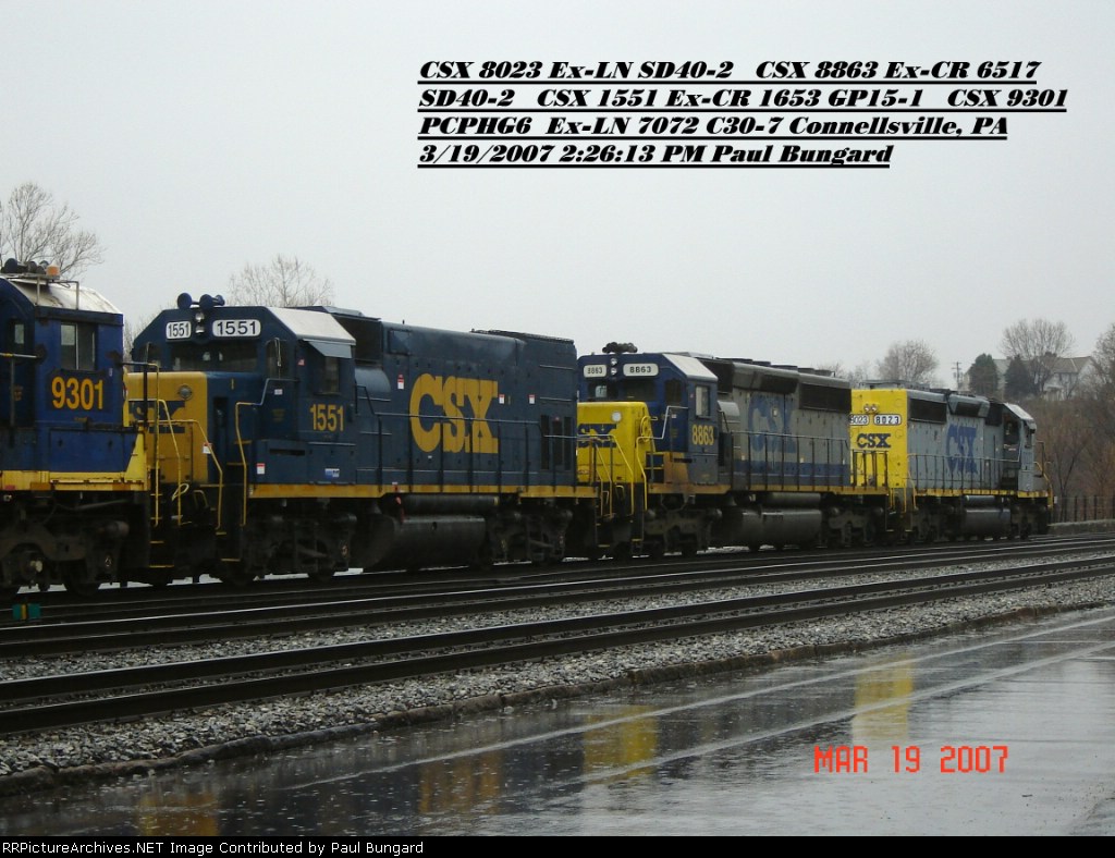 CSX 1551 Ex-CR 1653 GP15-1 March 19, 2007